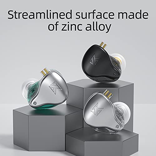 Linsoul KZ AST 24 Units Balanced Armature Combination in-Ear Earphones IEM with Detachable 2pin 0.75 Cable for Musicians Audiophile (Without mic, Silver)