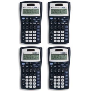 texas instruments ti-30x iis 2-line scientific calculator, black with blue accents (4, black)