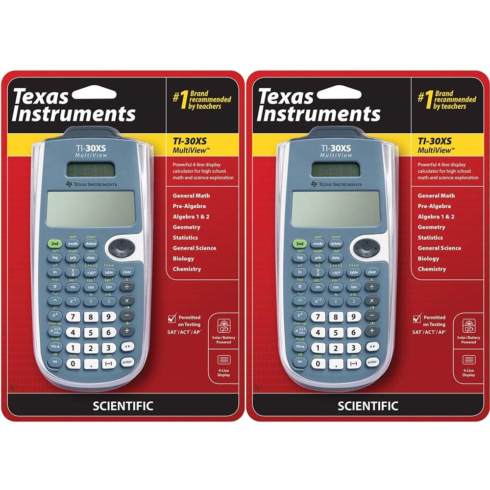 Texas Instruments TI-30XS Multiview Scientific Calculator (2 Pack)