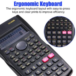 60 Pack Scientific Calculator 2 Line Engineering Function Calculator Statistic Math Calculator Science Chemistry Fraction Calculator Desktop Middle School Calculator for Beginner High School College