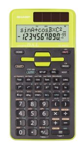 sharp el-531tg-gr scientific calculator black/green