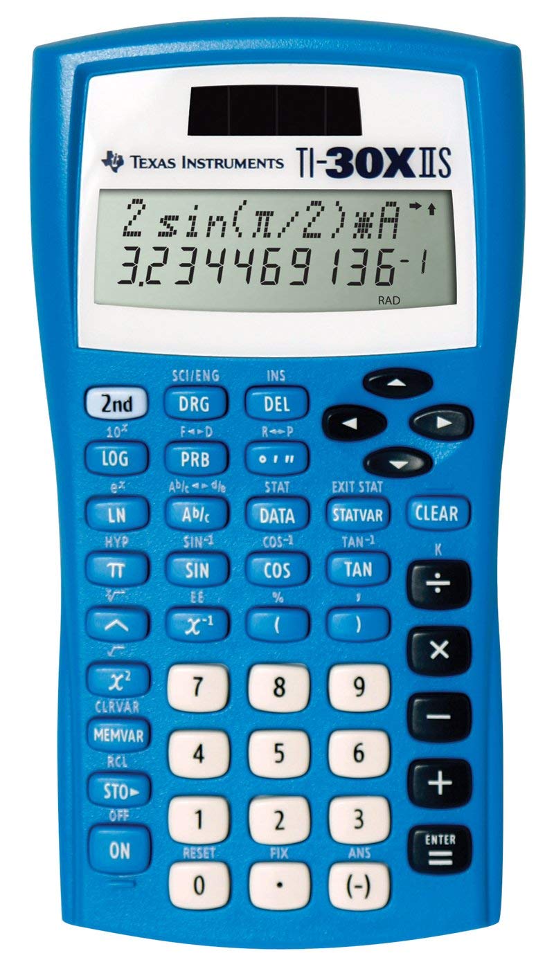 Texas Instruments TI-30XIIS Scientific Calculator, Blue (Renewed)