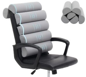 givanlee back support pillow for office chair,computer/desk chair/couch,lumbar support pillow adjustable for chair,patented 6-fold semi-circular back cushion hanging on office chair,soft