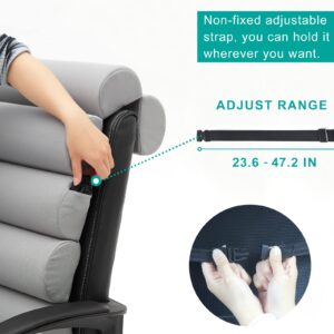 GIVANLEE Back Support Pillow for Office Chair,Computer/Desk Chair/Couch,Lumbar Support Pillow Adjustable for Chair,Patented 6-fold semi-circular Back Cushion Hanging on Office Chair,Soft