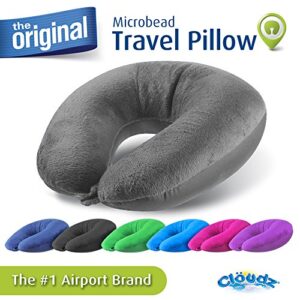 Cloudz Microbead Travel Neck Pillow - Grey