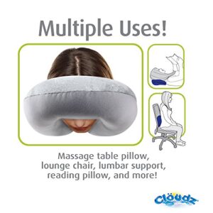 Cloudz Microbead Travel Neck Pillow - Grey