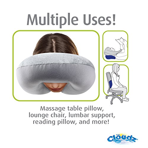 Cloudz Microbead Travel Neck Pillow - Grey