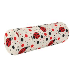 vnurnrn ladybirds dots neck support pillow round neck roll bolster cylinder pillow cervical pillows knee pillow for leg knee back head support for study work men women