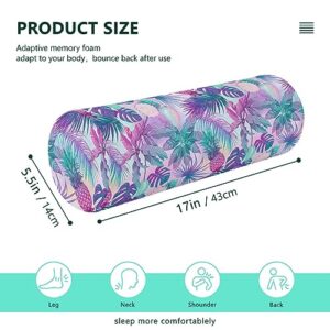 Vnurnrn Pineapple Leaves Neck Support Pillow Round Neck Roll Bolster Cylinder Pillow Cervical Pillows Bolster Pillow for Leg Knee Back Head Support for Study Work Men Women