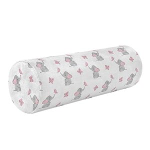 vnurnrn elephant butterfly neck support pillow round neck roll bolster cylinder pillow cervical pillows leg pillow for leg knee back head support for work women men traveling headrest