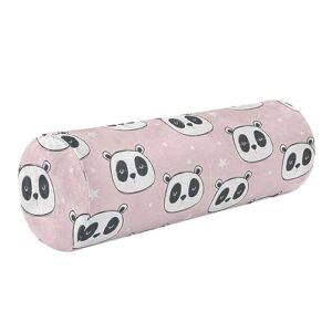 vnurnrn pink panda neck support pillow round neck roll bolster cylinder pillow cervical pillows back pillow for leg knee back head support for work men women bed