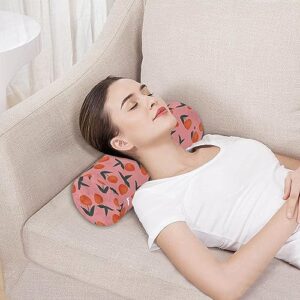 Vnurnrn Pink Peach Neck Support Pillow Round Neck Roll Bolster Cylinder Pillow Cervical Pillows Leg Pillow for Leg Knee Back Head Support for Camp Work Women Men Traveling