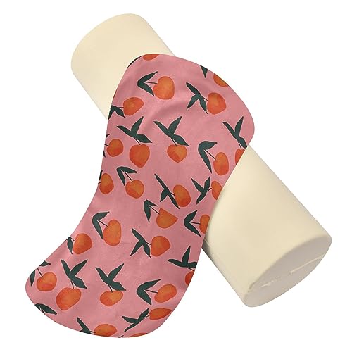 Vnurnrn Pink Peach Neck Support Pillow Round Neck Roll Bolster Cylinder Pillow Cervical Pillows Leg Pillow for Leg Knee Back Head Support for Camp Work Women Men Traveling