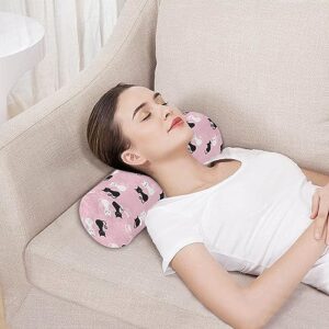 Vnurnrn Cats Neck Support Pillow Round Neck Roll Bolster Cylinder Pillow Cervical Pillows Leg Pillow for Leg Knee Back Head Support for Work Men Women Bed