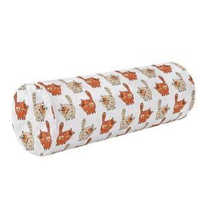 vnurnrn ornate cats neck support pillow round neck roll bolster cylinder pillow cervical pillows bolster pillow for leg knee back head support for bedroom camp work women men