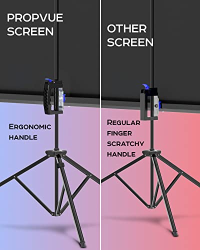 Projector Screen with Stand 84 inch - Indoor and Outdoor Projection Screen for Movie or Office Presentation - 16:9 HD Premium Wrinkle-Free Tripod Screen for Projector with Carry Bag and Tight Straps