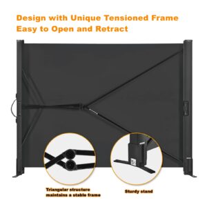 Portable Projector Screen with Stand, 50 Inch 4:3, Outdoor Projector Screen, Lightweight and Retractable, 1.2 High Gain Wrinkle-Free Video Projection Screens, for Home Cinema, Meeting Presentation.