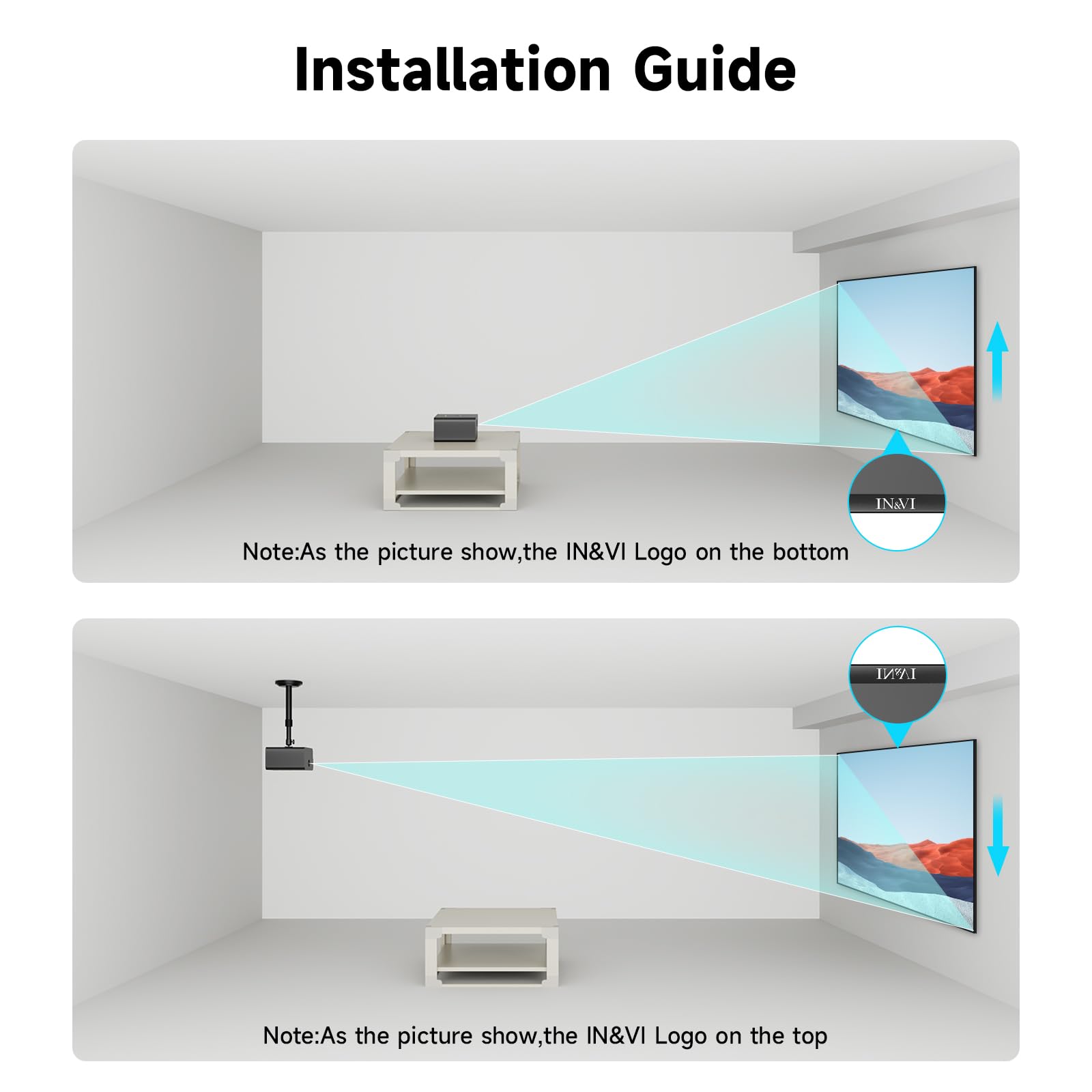 IN&VI Fresnel Projector Screen,2.0 Gain 90% ALR Fixed Frame Projection Screen Edge Free 4/8K HDTV, HDR & Active 3D Anti-Wrinkle for Indoor Movie Cinema Office for Long/Standard Throw Projector