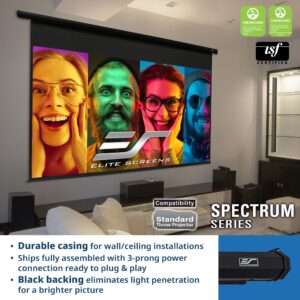 Projector Screen Elite Screens Spectrum, 150-INCH Diag 16:9, Motorized Projection Screen Movie Home Theater 4K/8K Ultra HD Ready, ELECTRIC150H2