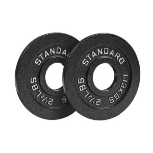 Steel Olympic Plates 175lb Set - Olympic Standard Premium Coated 2.5lb, 5lb, 10lb, 25lb, 45lb Pairs for Weight Lifting Powerlifting