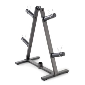 marcy home gym a-frame organizer for 2-inch olympic weight plates and bar, 300 lbs capacity pt-5740