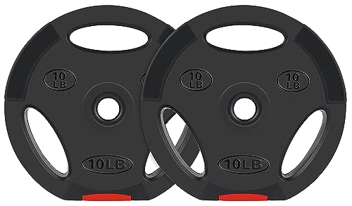 Signature Fitness 100LBS Vinyl Standard 1-Inch Plate Weight Plate for Strength Training and Weightlifting