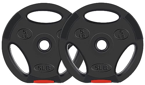 Signature Fitness 100LBS Vinyl Standard 1-Inch Plate Weight Plate for Strength Training and Weightlifting