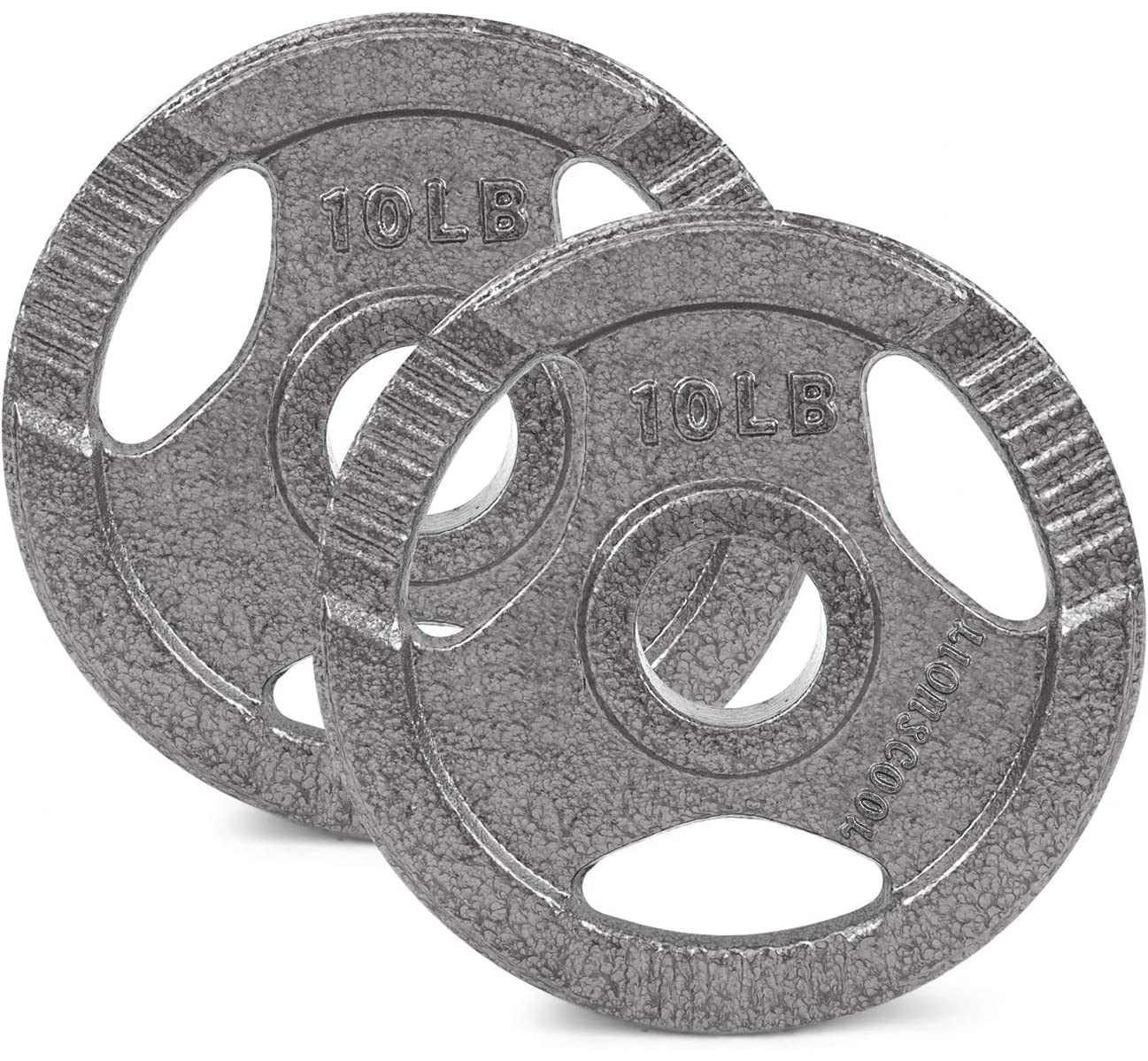 LIONSCOOL 2-Inch Olympic Grip Plate in Pairs or Single (10LB PAIR)