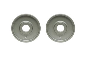 ivanko (om-5) cast-iron, machined olympic plate grey 5 lbs (pair)