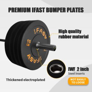 Olympic Weight Plates Set 190LB Bumper Plates, Home Gym Rubber Strength Training Plates with 2inch Steel Hub,Color Coded Weightlifting Bench Rubberized Barbell Plate