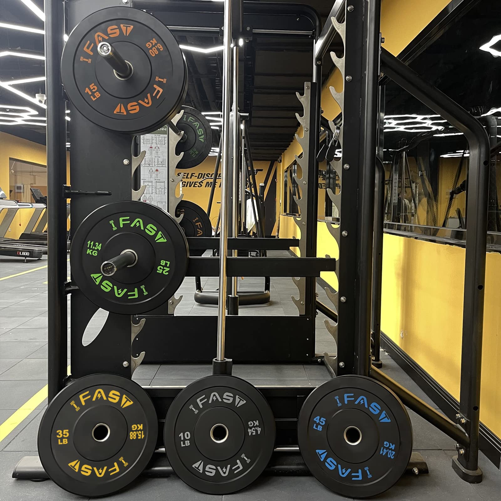 Olympic Weight Plates Set 190LB Bumper Plates, Home Gym Rubber Strength Training Plates with 2inch Steel Hub,Color Coded Weightlifting Bench Rubberized Barbell Plate