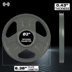 Micozy Bumper Weight Plates Set Olympic Training Plate with 2-inch Hole, 2.5LB/5LB/10LB/25LB/35LB Standard Rubber Free Weights Plate for Strength Training Weightlifting