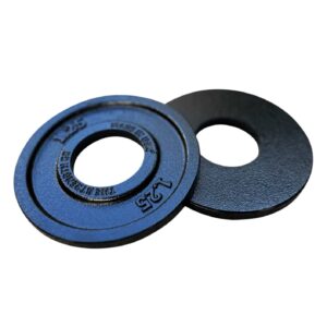 The Strength Co. 1.25LB Olympic Barbell Change Plate, Sold in Pairs, Made In USA, Black E-Coat