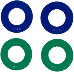 Fractional Weight Plates - 2 Each of 1/4, 1/2, 3/4, 1 lb. Total Set of 8 by Trademark Innovations (Grey, Blue, Green, & Red)