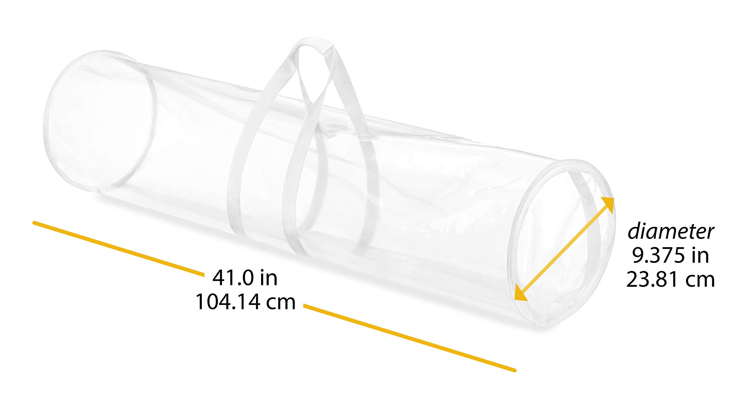 Whitmor Gift Wrap Organizer 41 Inch, Clear/White