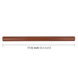 RUSPEPA Chocolate Brown Wrapping Paper Solid Color - Mini Roll - for Christmas, Wedding, Birthday, Shower, Congrats, and Holiday - 17.5 Inches X 32.8 Feet