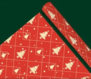 araoue christmas wrapping paper wrapping paper christmas gift box snowflake elk color wrapping paper bzz009 - christmas tree on a red background (set of 5 photos)