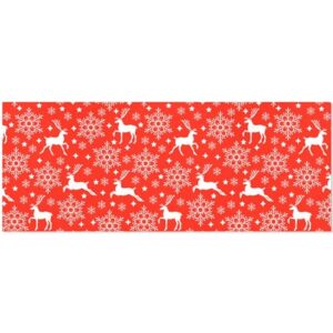 OTVEE 3 Rolls Birthday Wrapping Paper Roll - Christmas Deer and Snowflakes Design Gift Wrapping Paper for Christmas, Bridal, Holiday, Party, Baby Shower - 58 x 22.8 inch