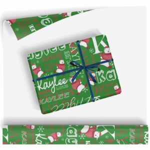 enjoyyjl personalized christma wrapping paper - custom paper wrap - customized anniversary christma wrapping paper for kids, son, grandson