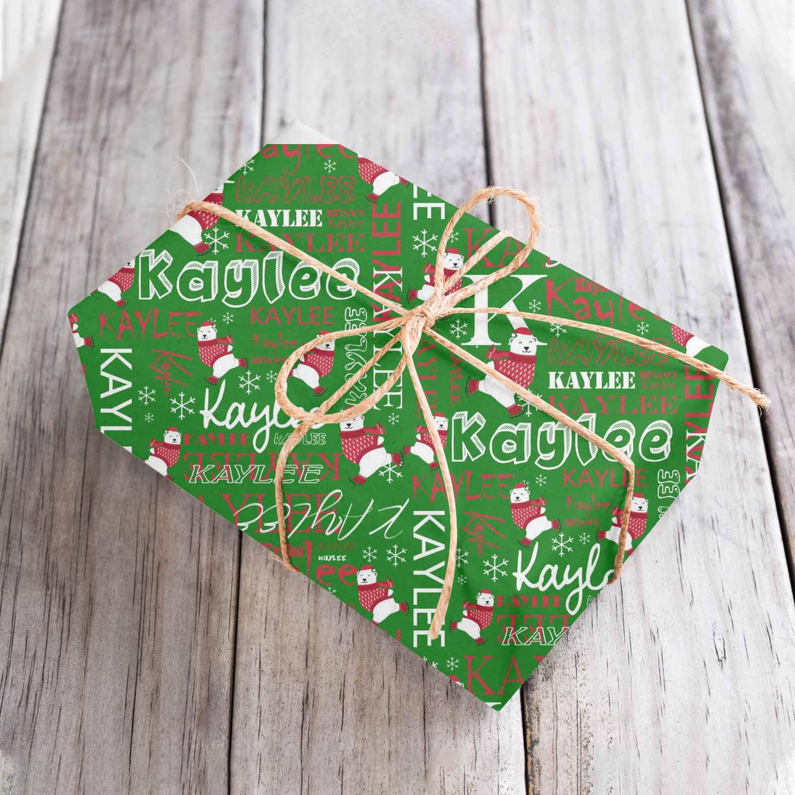 Enjoyyjl Personalized Christma Wrapping Paper - Custom Paper Wrap - Customized Anniversary Christma Wrapping Paper for Kids, Son, Grandson