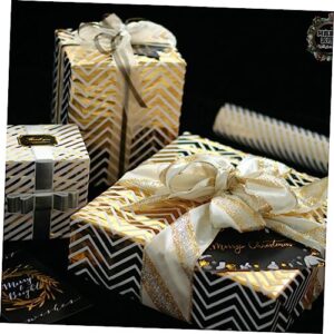 SOLUSTRE Wedding Wrapping Paper Gold Print Wrapping Paper