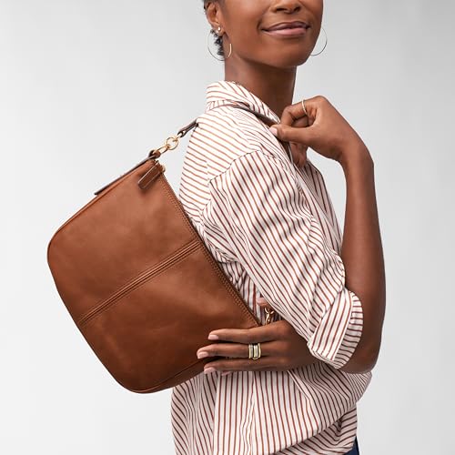 Fossil Women's Jolie Leather Crossbody Purse Handbag, Brown (Model: ZB7716200)