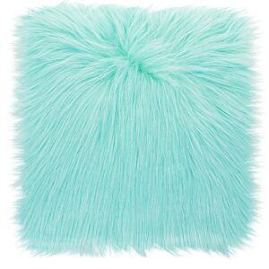 wllhyf 10 inches mini square faux fur rug， small fluffy area rug cushion for living room sofa bedroom floor soft square chair cover seat pad nail mat for photographing background of jewelry