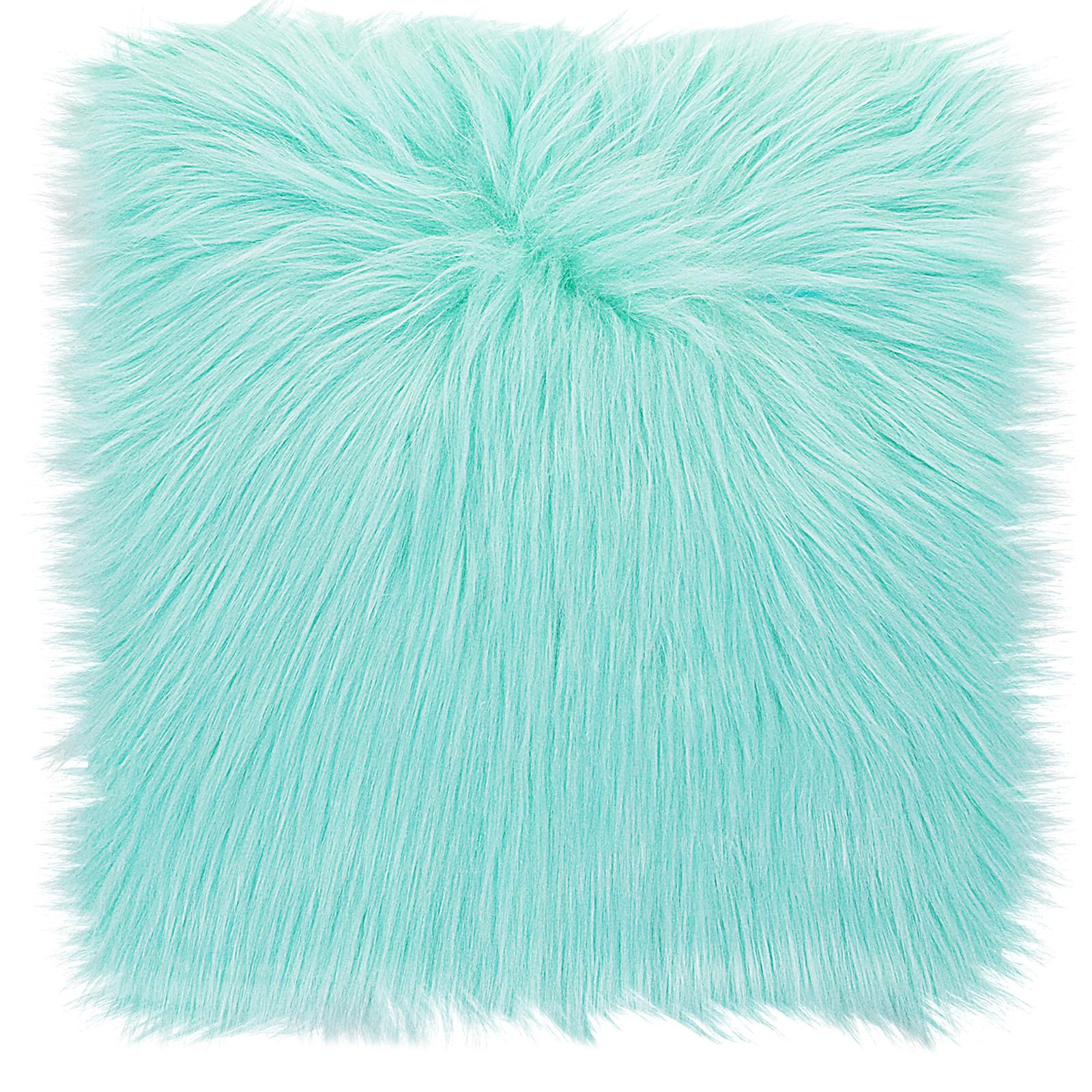 WLLHYF 10 Inches Mini Square Faux Fur Rug， Small Fluffy Area Rug Cushion for Living Room Sofa Bedroom Floor Soft Square Chair Cover Seat Pad Nail Mat for Photographing Background of Jewelry