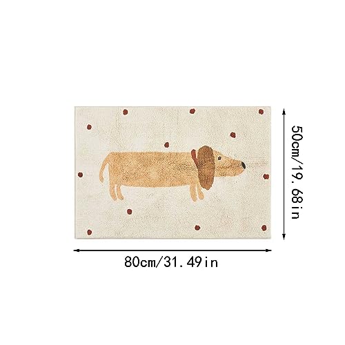 Scceatti Fluffy Rugs for Bedroom 3x2Feet Machine Washable Bedroom Rug Rugs Large Cute Dachshunds Rug Cute Living Room Bedroom Rug Bedside Puppy Blanket Kids Room Anti Fall Game Crawling Rug Washable