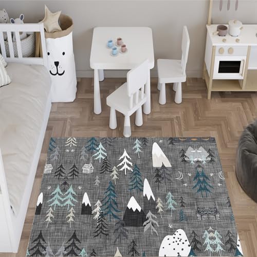 Adern Christmas Bedroom Decor Rug 3x4ft/36x48in/90x120cm Fluffy Rug for Apartment Dorm Room Essentials for Girls - Soft and Plush Rug for College Life