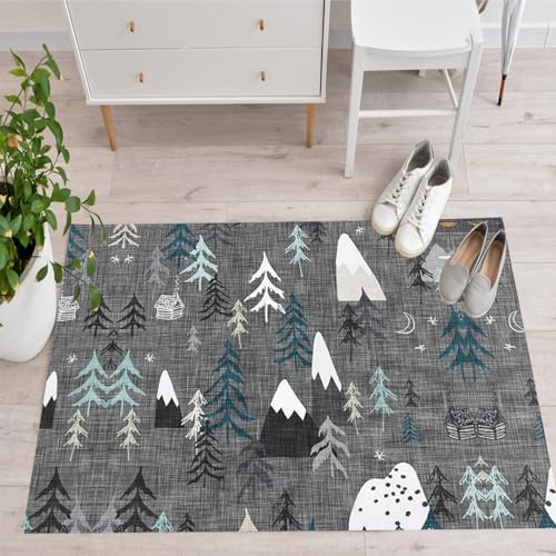 Adern Christmas Bedroom Decor Rug 3x4ft/36x48in/90x120cm Fluffy Rug for Apartment Dorm Room Essentials for Girls - Soft and Plush Rug for College Life