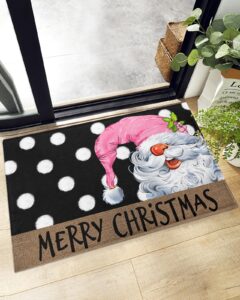 shag door mats bath rugs christmas pink dwarf white point black,soft fluffy doormats non slip carpet winter gnome brown linen,shaggy fuzzy area throw rug for kitchen/bathroom/bedroom 16x24in