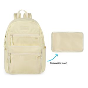 STEAMEDBUN Aesthetic Backpack for Teen Girls, Kawaii Backpack for School, Cute Ita Backpack with Insert(beign)