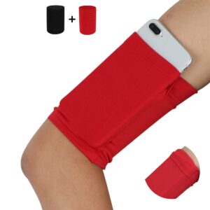 small cell phone armband for exercise fitness training skating workouts working out running walking yoga jogging cellphone armband sleeve pouch pocket for iphone 6s 7 8 x xr xs 11 12 14 15 - red+black